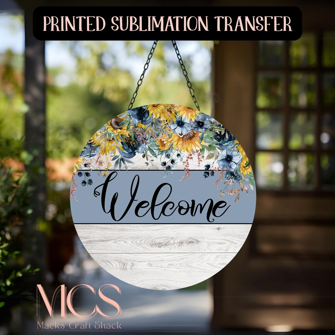 Ready to Press -- Sublimation Transfer Print - Welcome - Blank - Custom ...