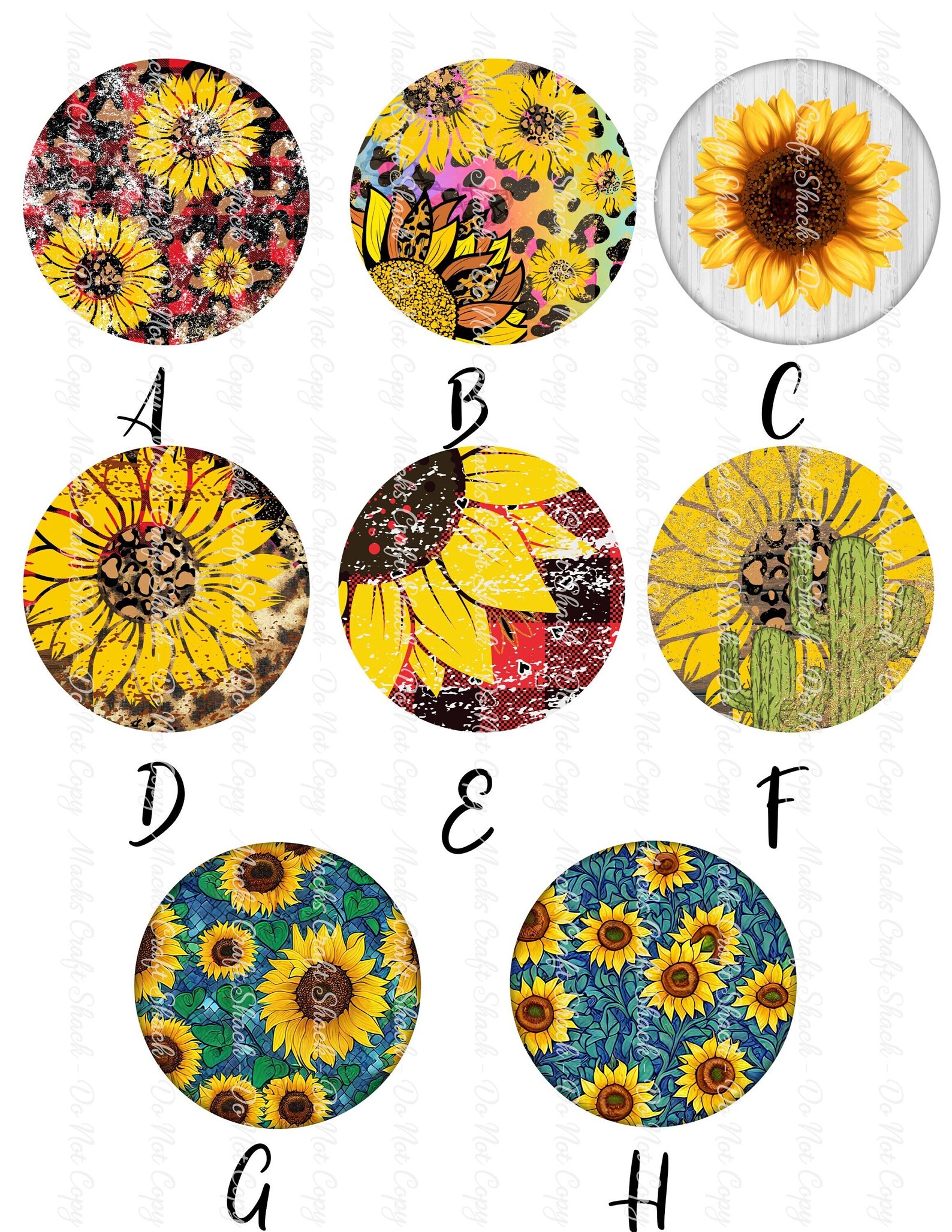 READY to PRESS - Sunflower Car Coasters - Printed Sublimation Transfer ...
