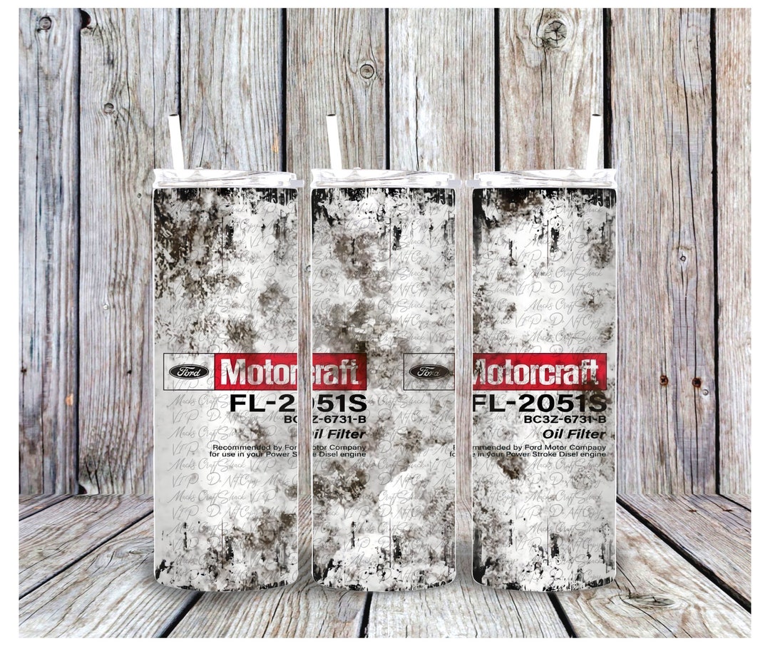 NOT Digital - Ready to Press Oil Filter Tumbler PRINT Transfer Printed ...