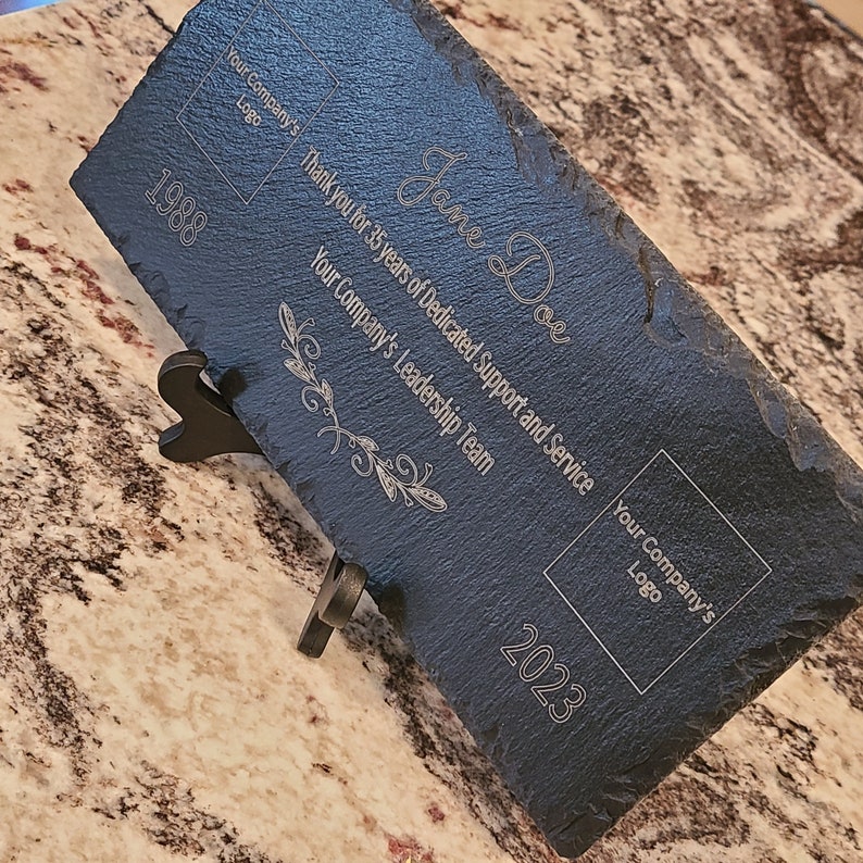 Employee Recognition Slate Plaques - Great Gift for Retirees - Etsy