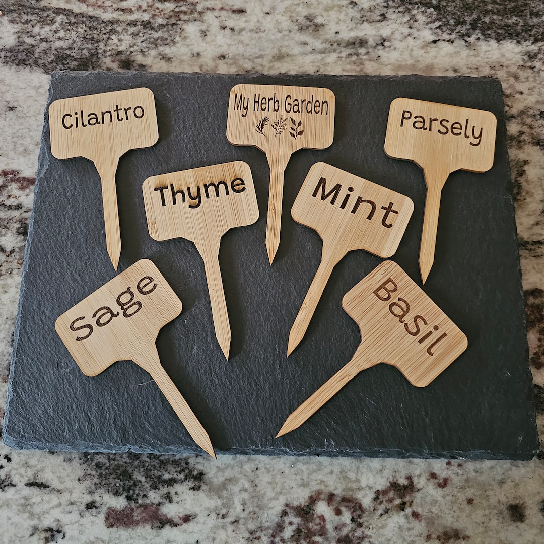 Laser Engraved Plant Tags - Set of 7 Tags - Great Gift for Your Garden ...