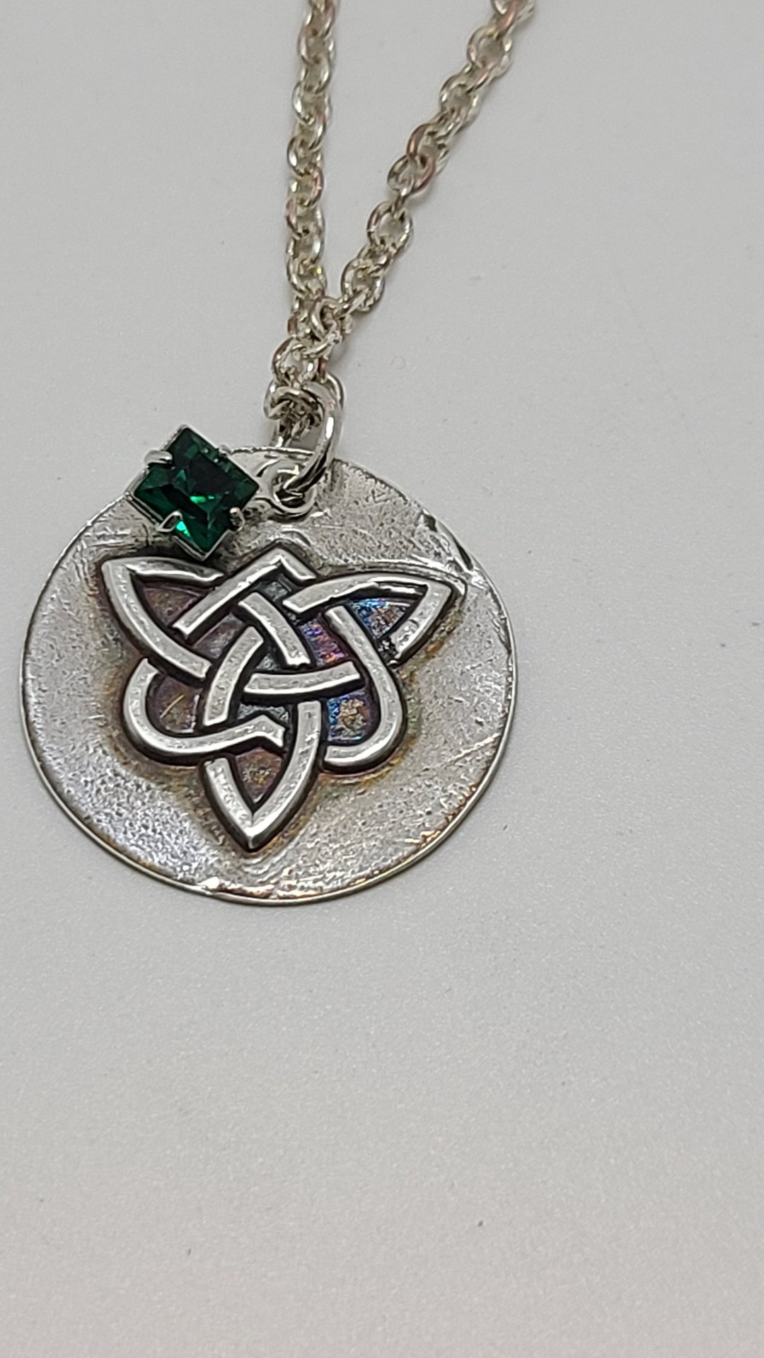 Pure Silver Celtic Gem Necklace - Great Gift - Etsy