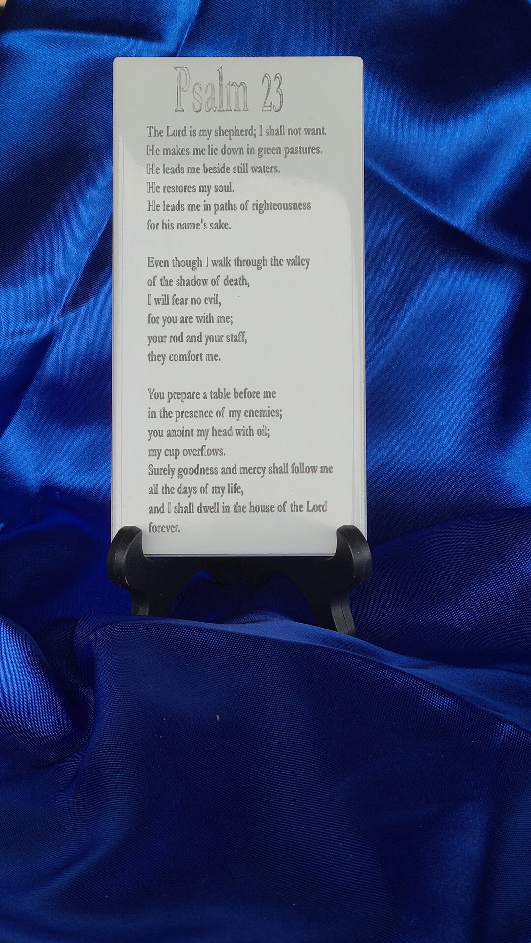 Psalm 23 Lasered White Tile - Great Home Gift - Etsy