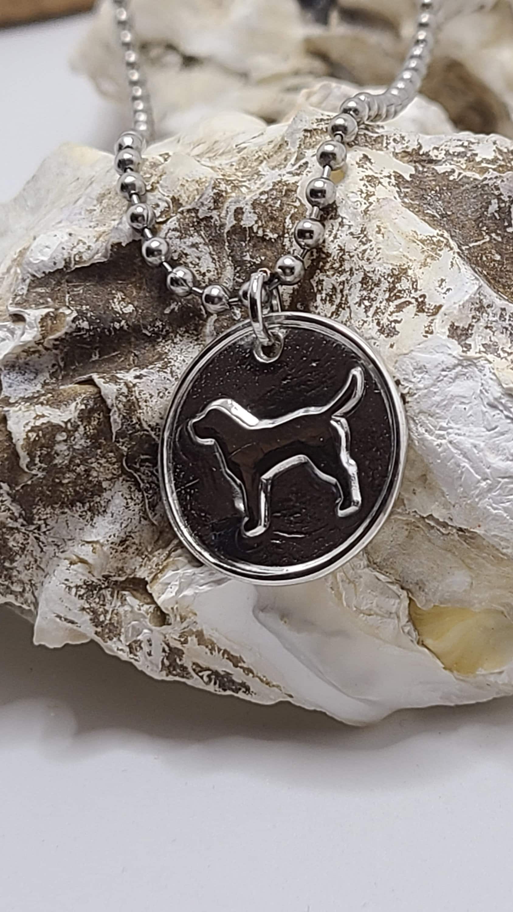 Pure Silver Labrador Retriever Necklace: Handmade Dog Breed Jewelry - Etsy
