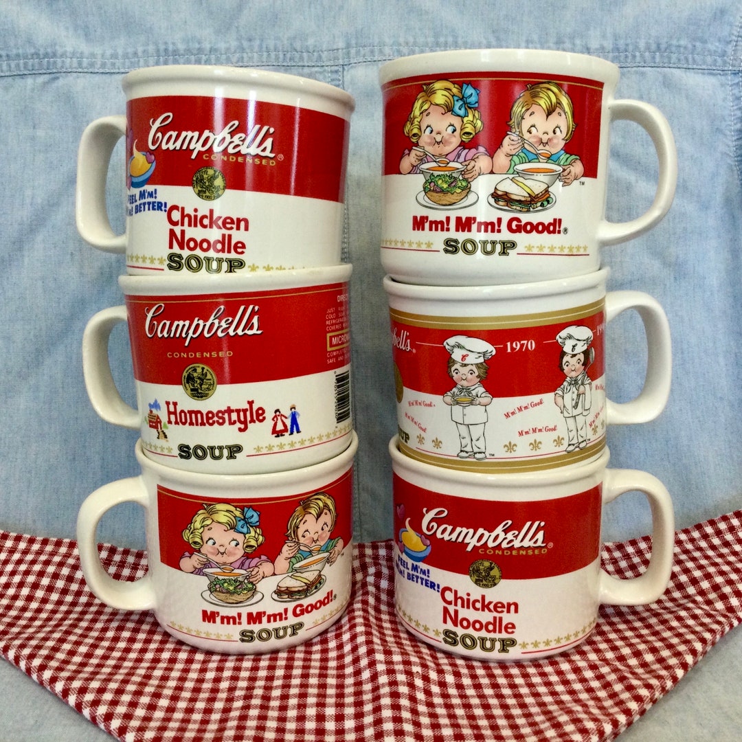6 Vintage Campbells Soup Bowls Mugs Porcelain 1989 1997 2001 - Etsy