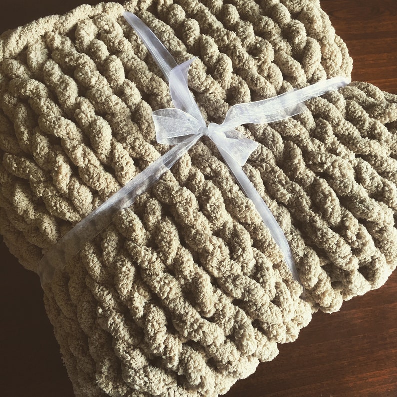 Custom Handmade Chunky Chenille Throws and Blankets - Etsy