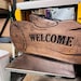 Welcome Log Knotty Pine - Etsy