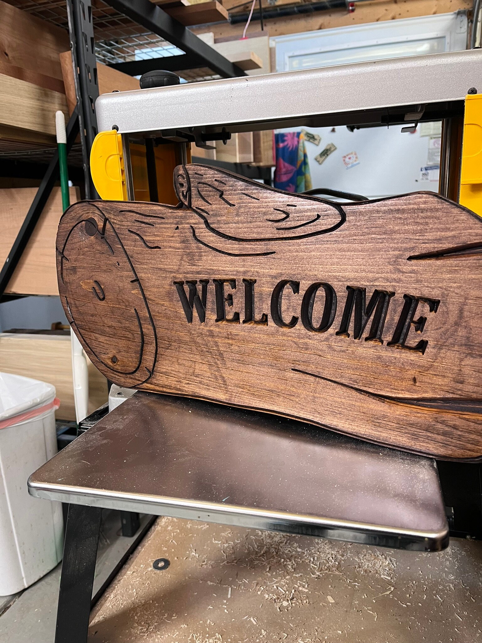 Welcome Log Knotty Pine - Etsy