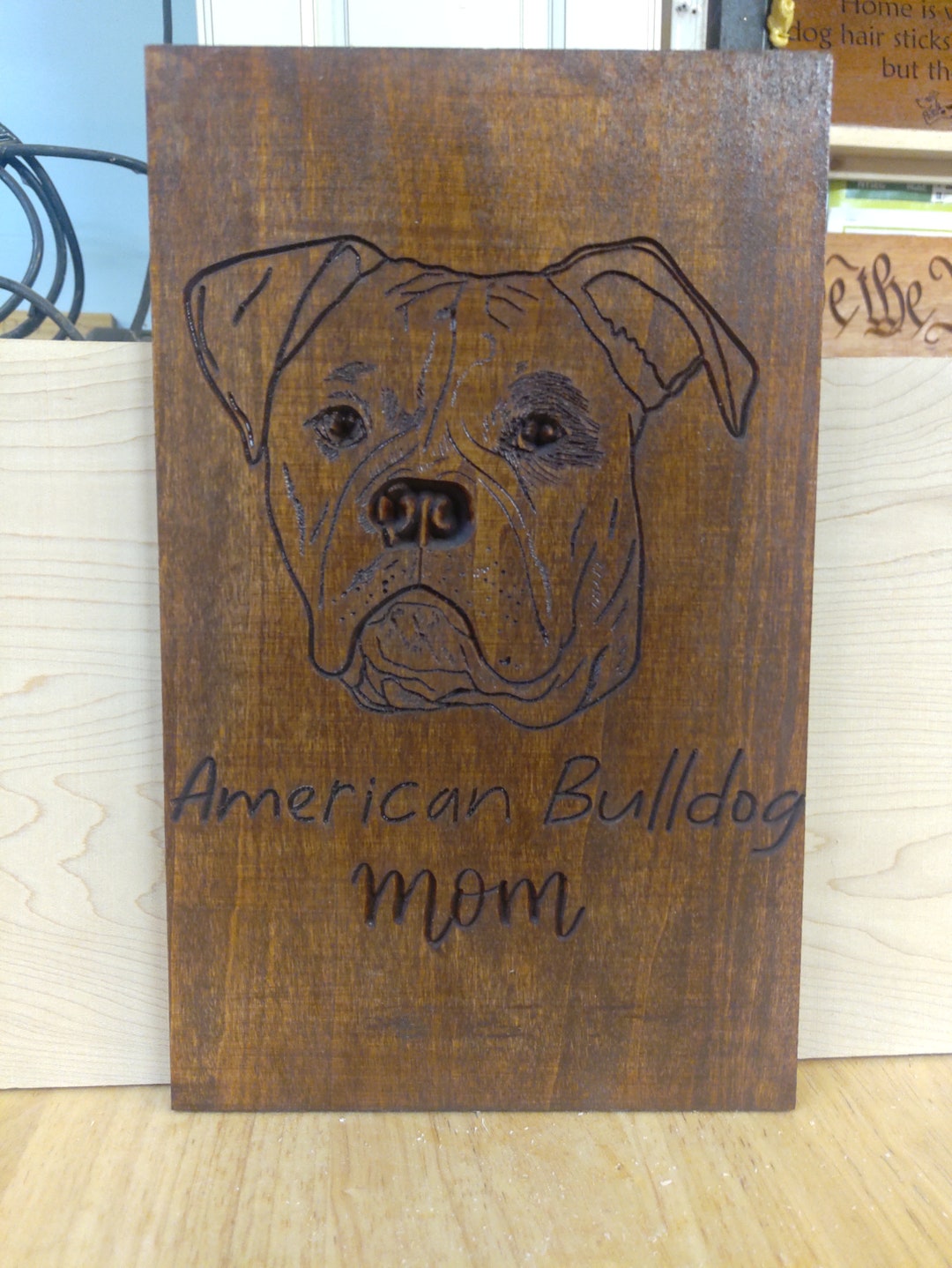 American Bulldog Plaque - Etsy