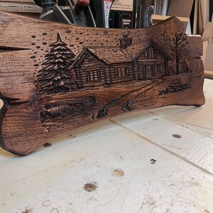 Rustic Cabin Log Look Plaque 12x24 Knotty Pine - Etsy