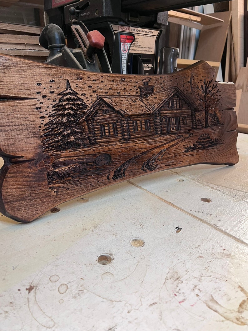 Rustic Cabin Log Look Plaque 12x24 Knotty Pine - Etsy