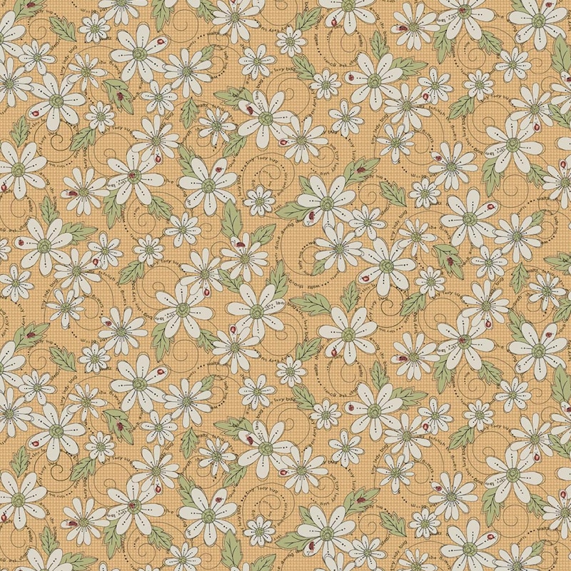 Lady Bug and Daisy Fabric - Etsy
