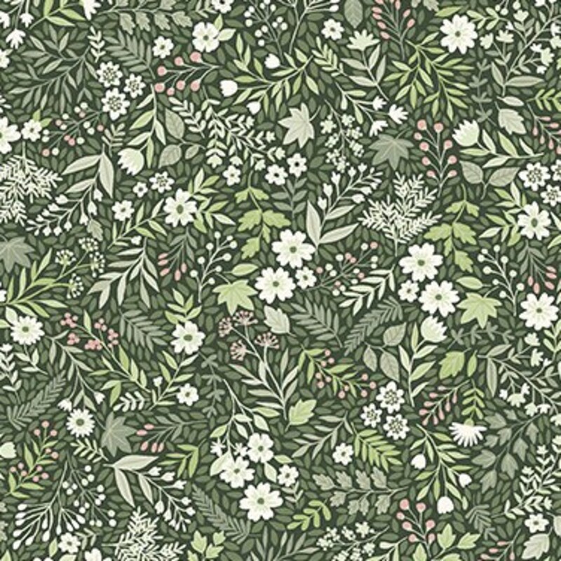 Sage Floral Fabric - Etsy