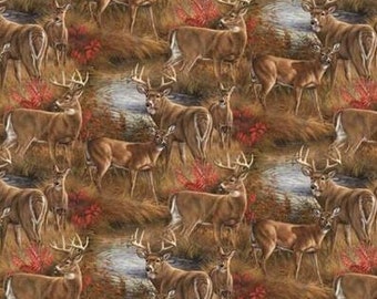Deer Fabric by the Yard | Etsy