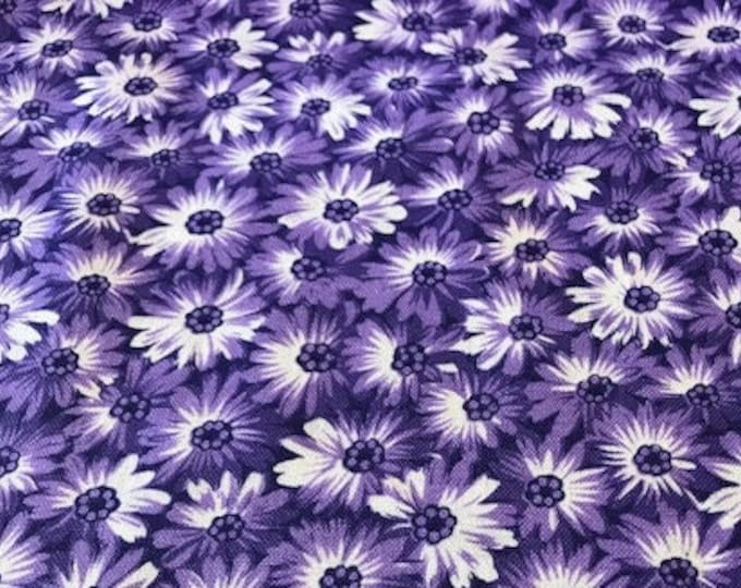Blooming Daisy Fabric Purple - Etsy