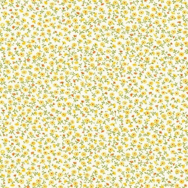 Yellow Floral Fabric - Etsy
