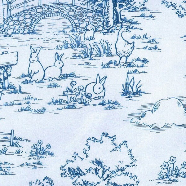 Toile Fabric - Etsy