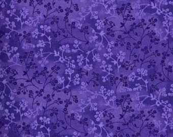 Purple Floral Fabric | Etsy
