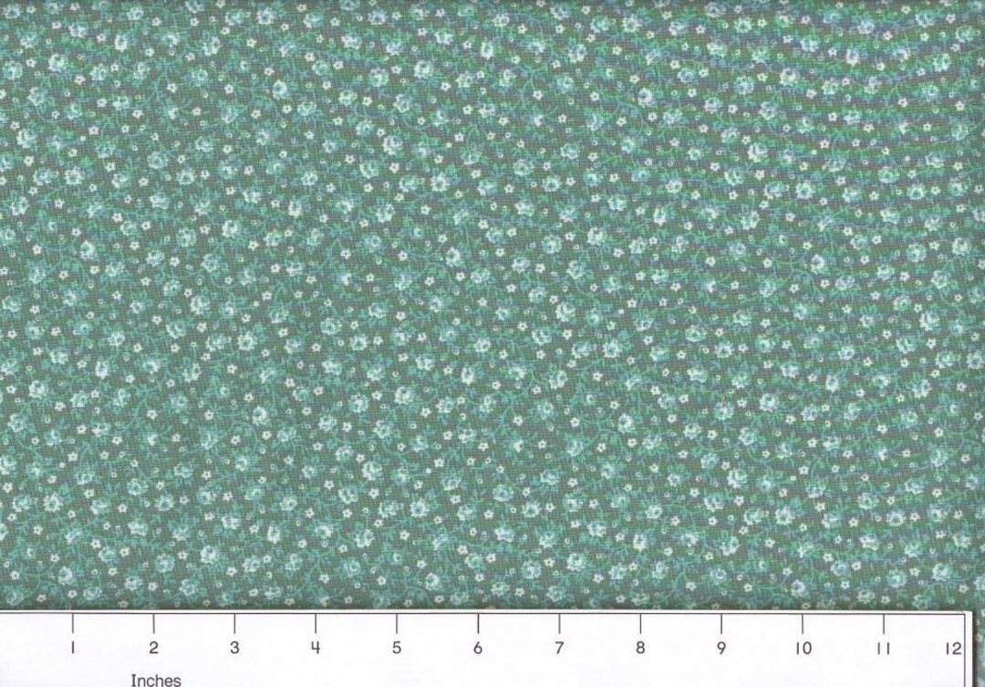 Fabric - Tiny Green Calico Country Floral Fabric - NEW!!!! **ALWAYS ...