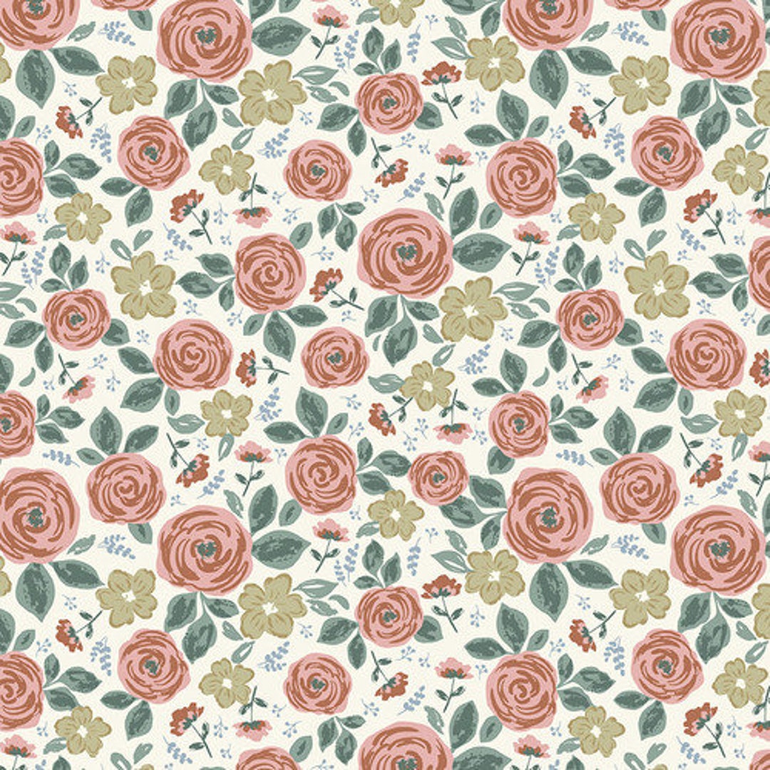 Fabric *cottage FARMHOUSE Fusion* New!!! *medium FLORAL Multi 7103-42 ...