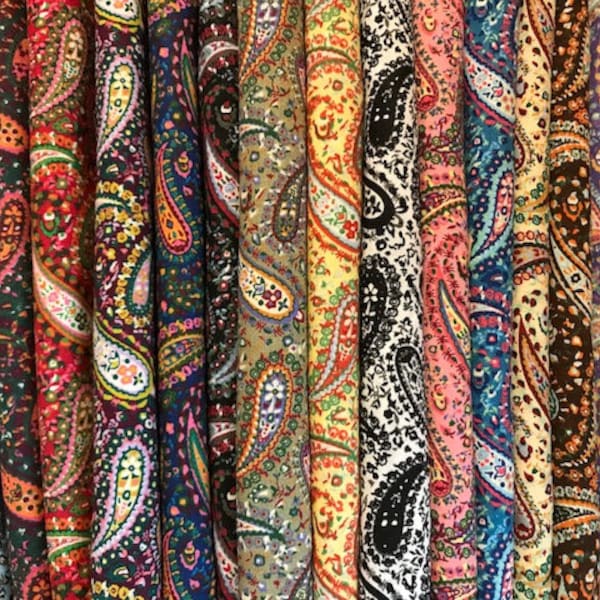 Paisley Fabric - Etsy