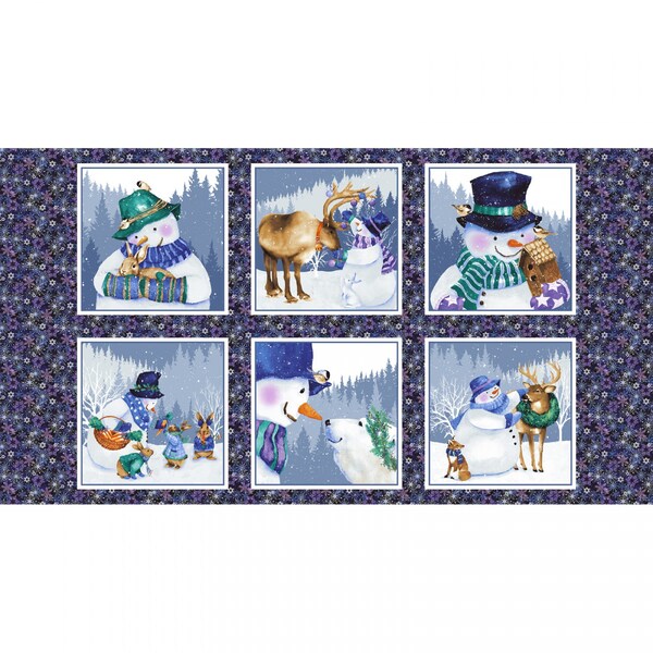 Snowflake Panel Fabric - Etsy