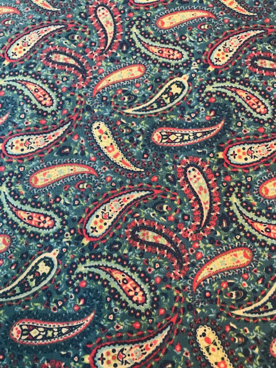Fabric Paisley Fabric by the YARD YOU Pick Pink or - Etsy