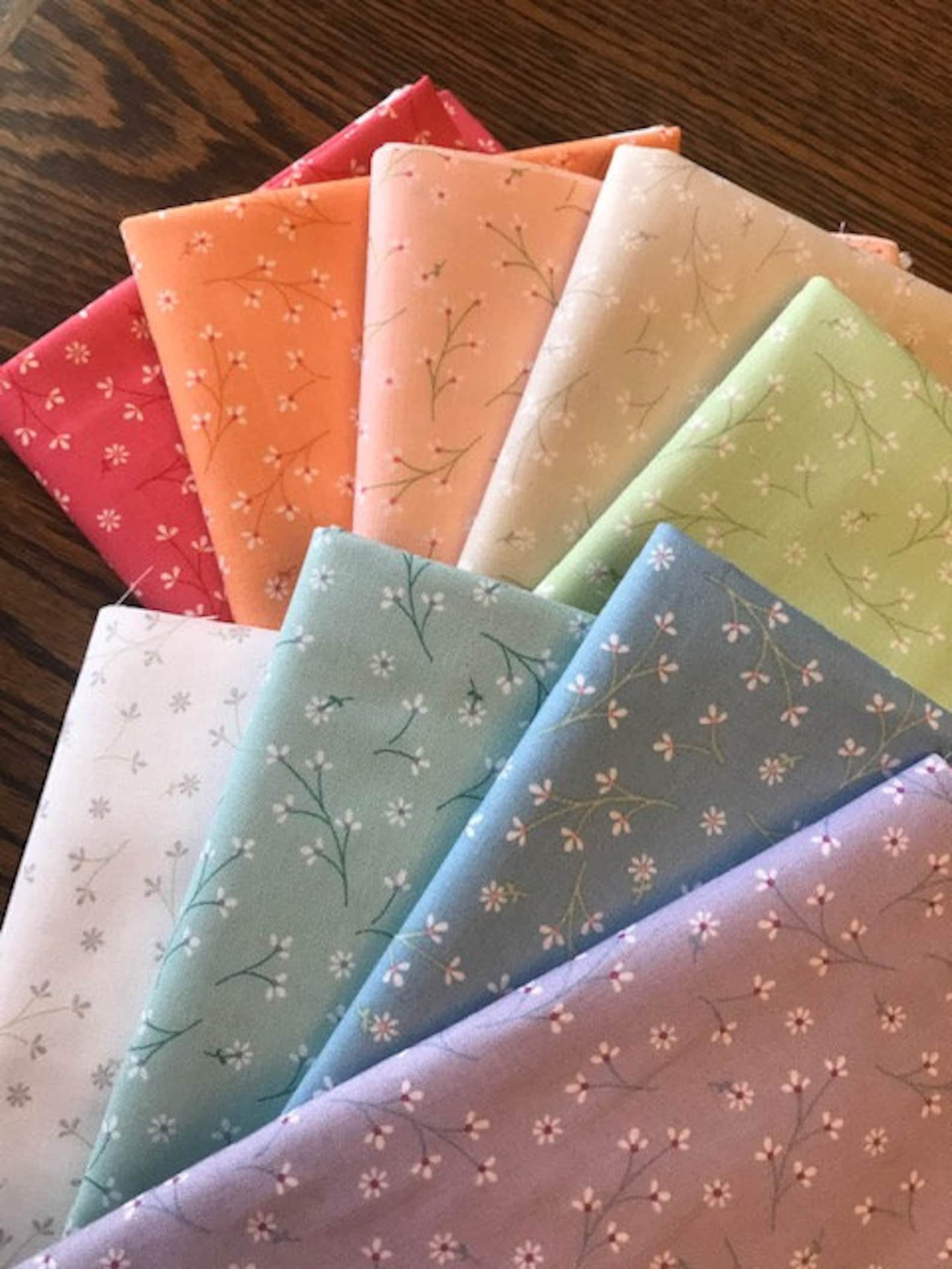 Fabric "pretty PETALS 9 Colors" Bundle! New! Maywood Studios!! 100% ...