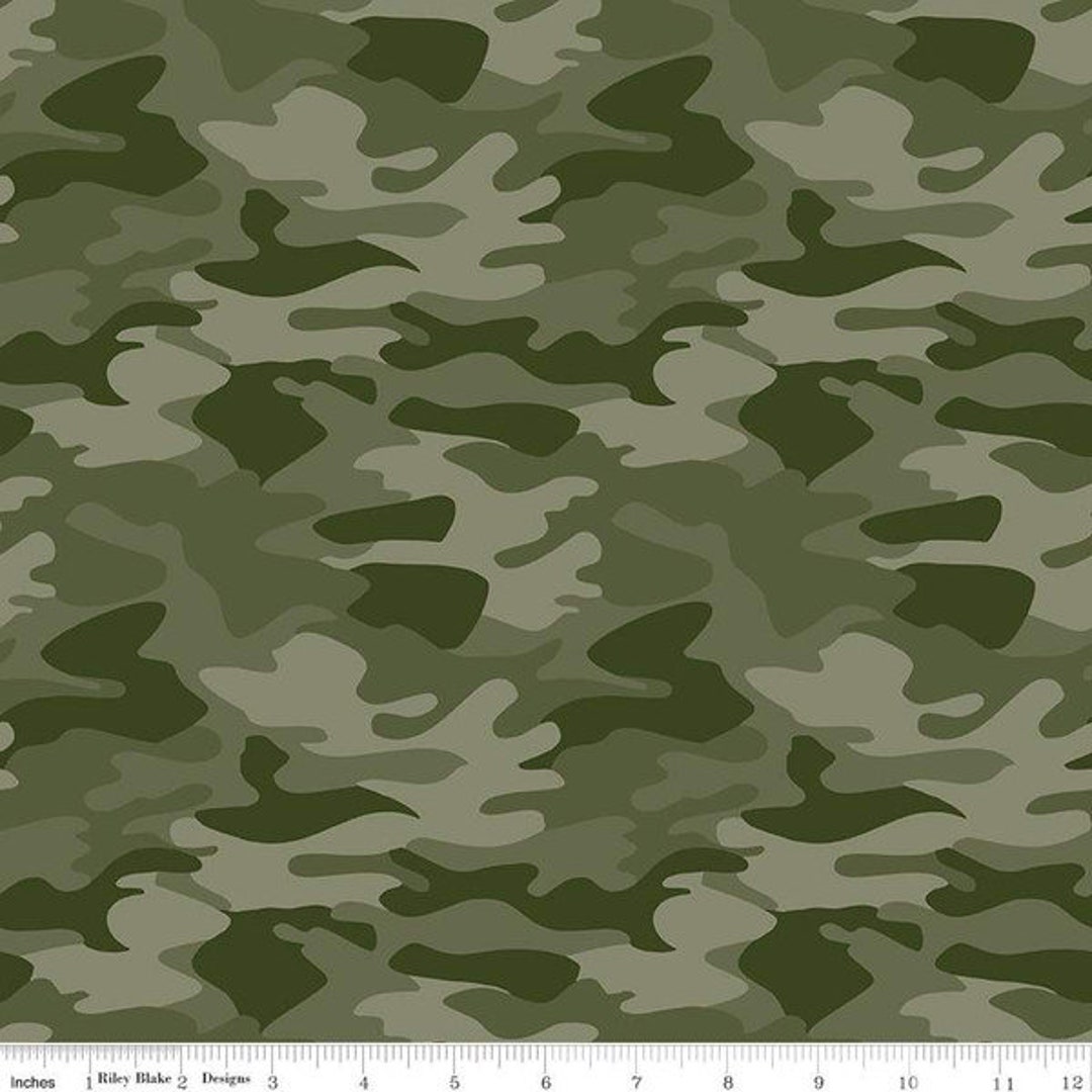 Fabric BIG GAME CAMO *green* C12972 Premium Cotton by Riley Blake ...