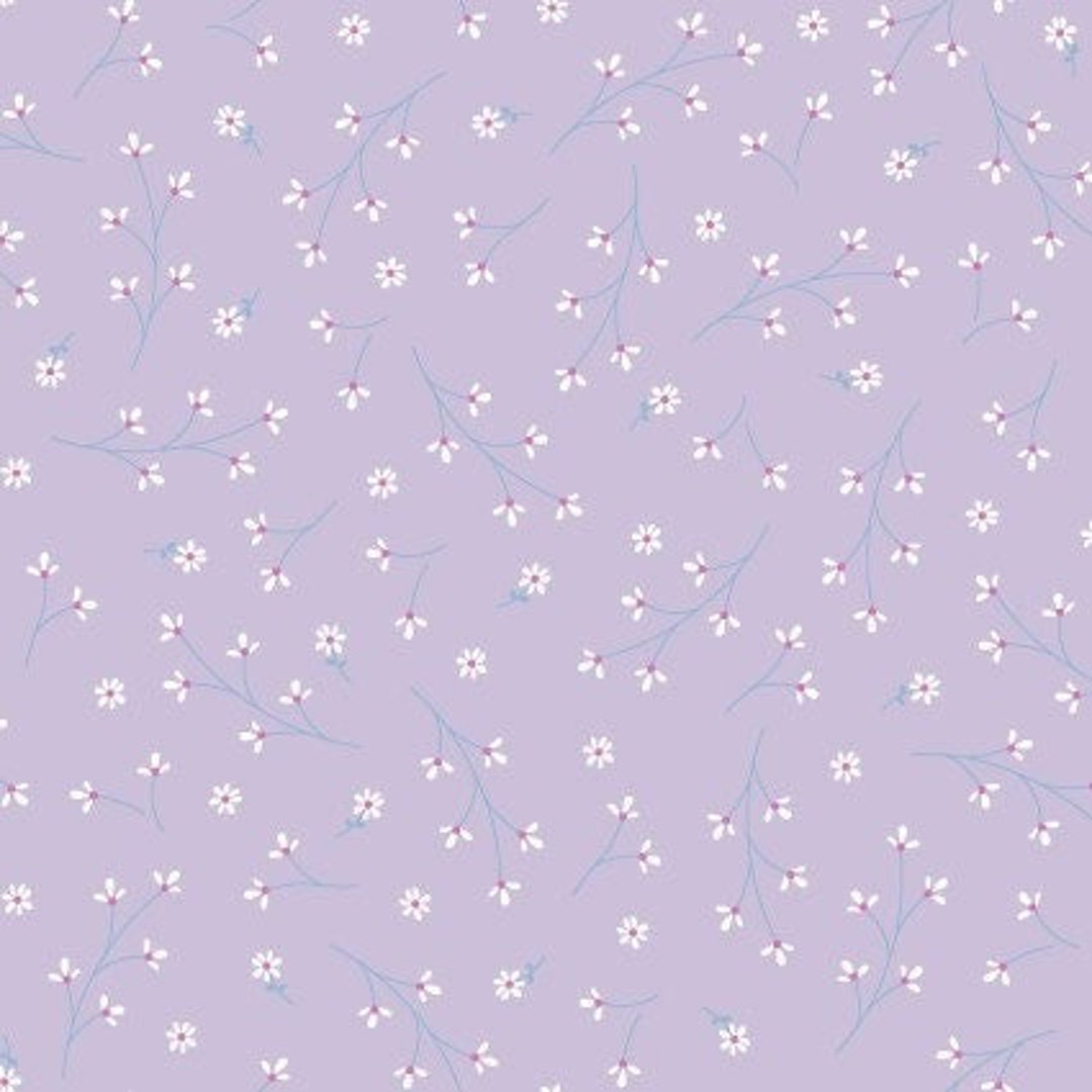 Fabric KIMBERBELL "pretty Petals" *violet* New Premium 100% Cotton by ...