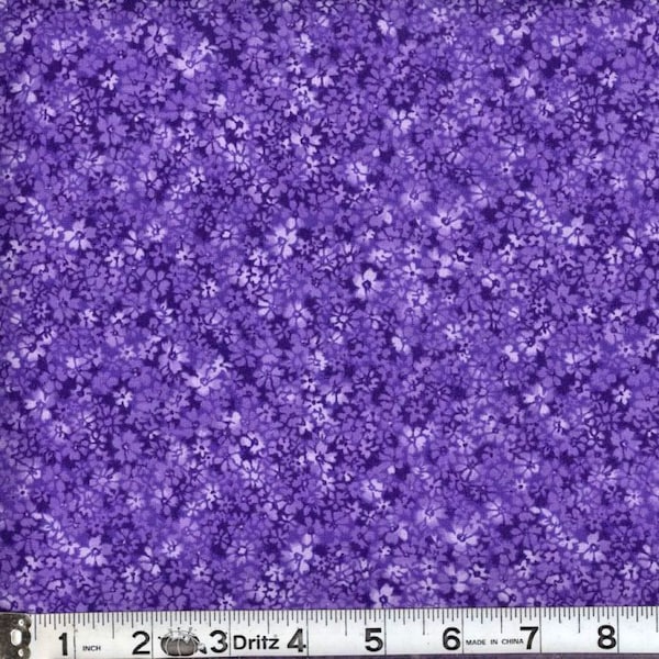Purple Floral Fabric - Etsy
