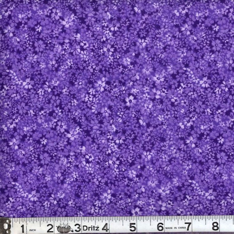 Purple Floral Fabric - Etsy