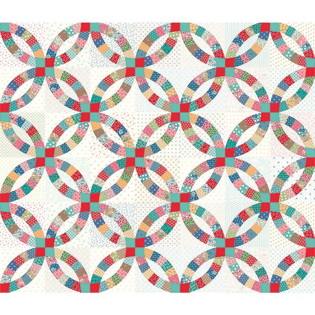 Fabric HOME TOWN *wedding Ring CHEATER Print* 100% Premium Cotton by ...