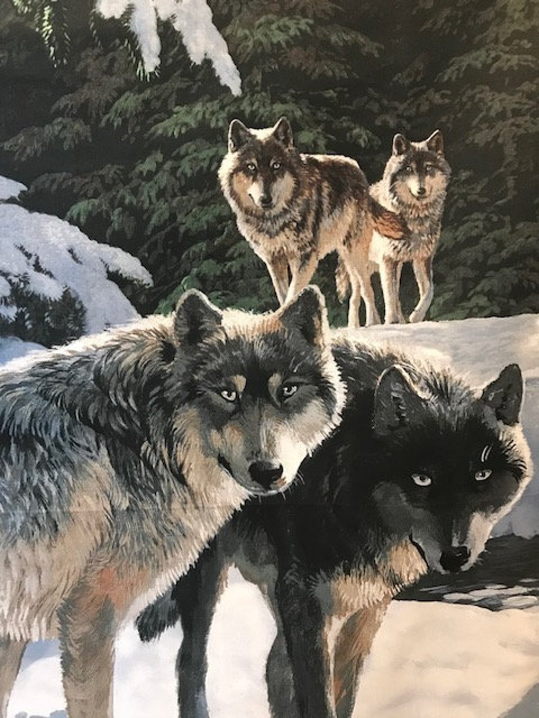 Fabric Panel - Wolves - New!!! - Etsy