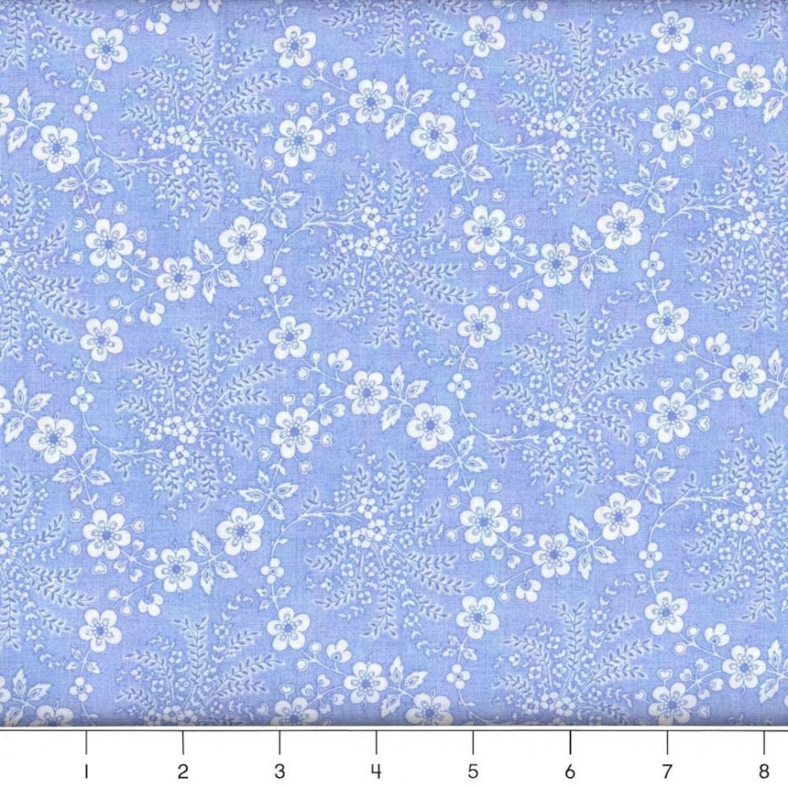 Fabric SALE Light Blue Floral NEW - Etsy