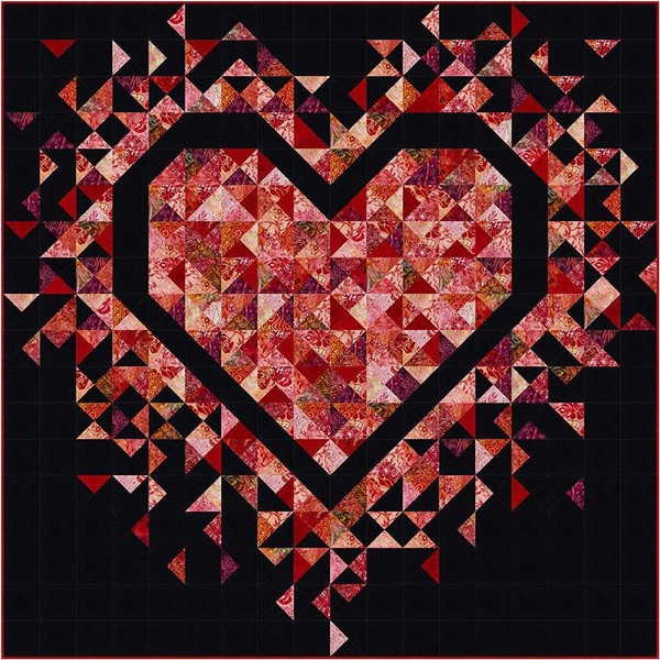 Exploding Heart Quilt Pattern - Etsy