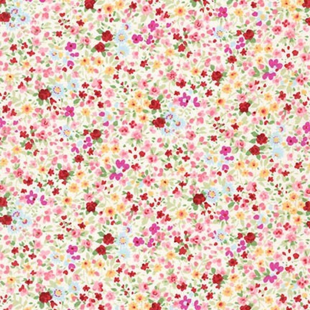 Fabric by the Yard! SEVENBERRY Petite Garden "spring" New!!!! Tiny ...