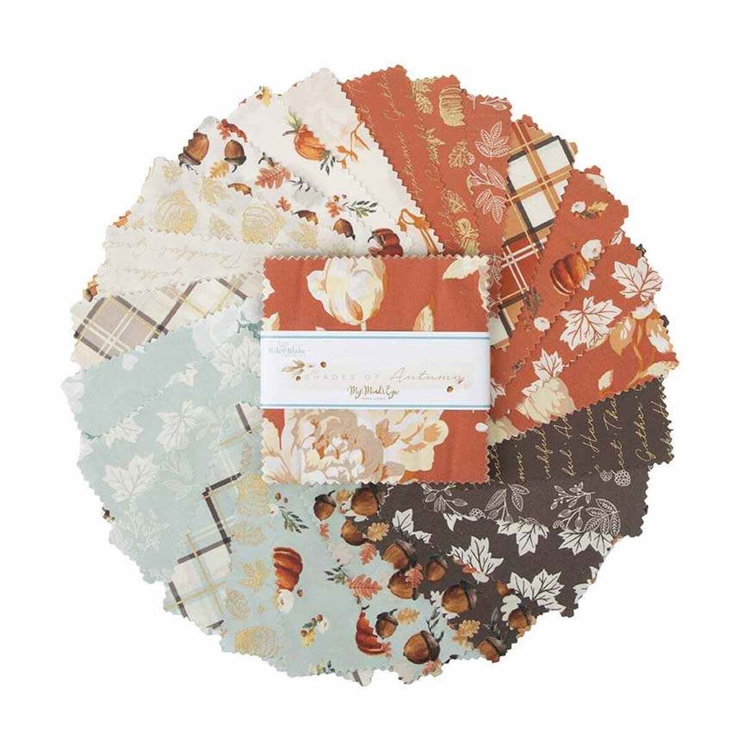 Fabric SHADES of AUTUMN *5 INCH Stacker 42 Pcs* New 100% Premium Cotton ...