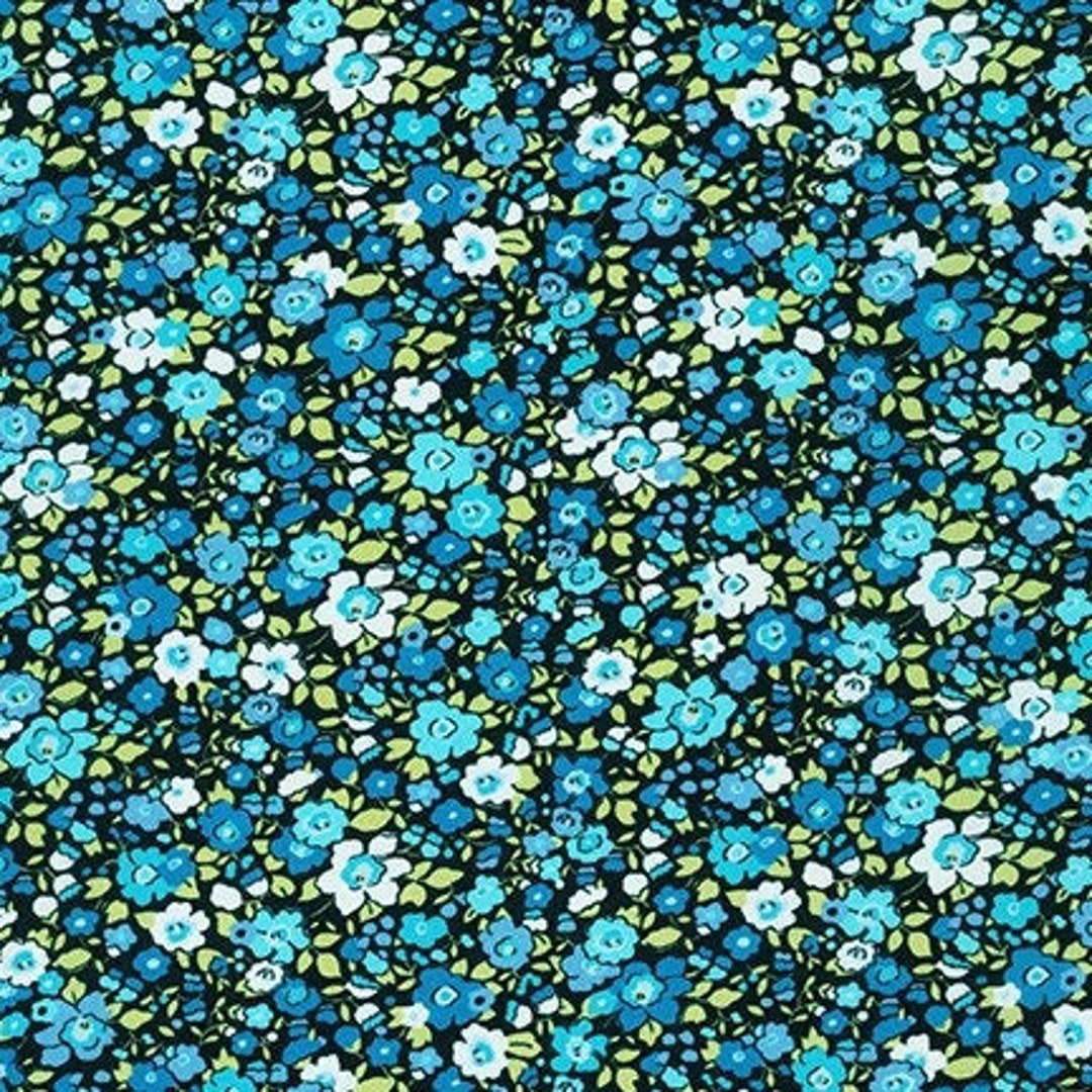 Fabric COTTON LAWN "blueberry" London Calling 9 by Robert Kaufman ...