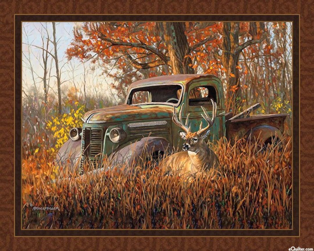 A BUCK and A TRUCK Fabric Panel - New!!!!! Gorgeous Fabric Panel - New ...