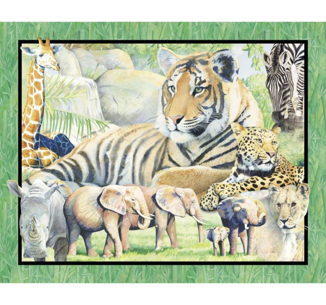 Fabric Panel *IT'S ZOOLOGICAL* Wall Hanger *big Cats* Gorgeous and We ...