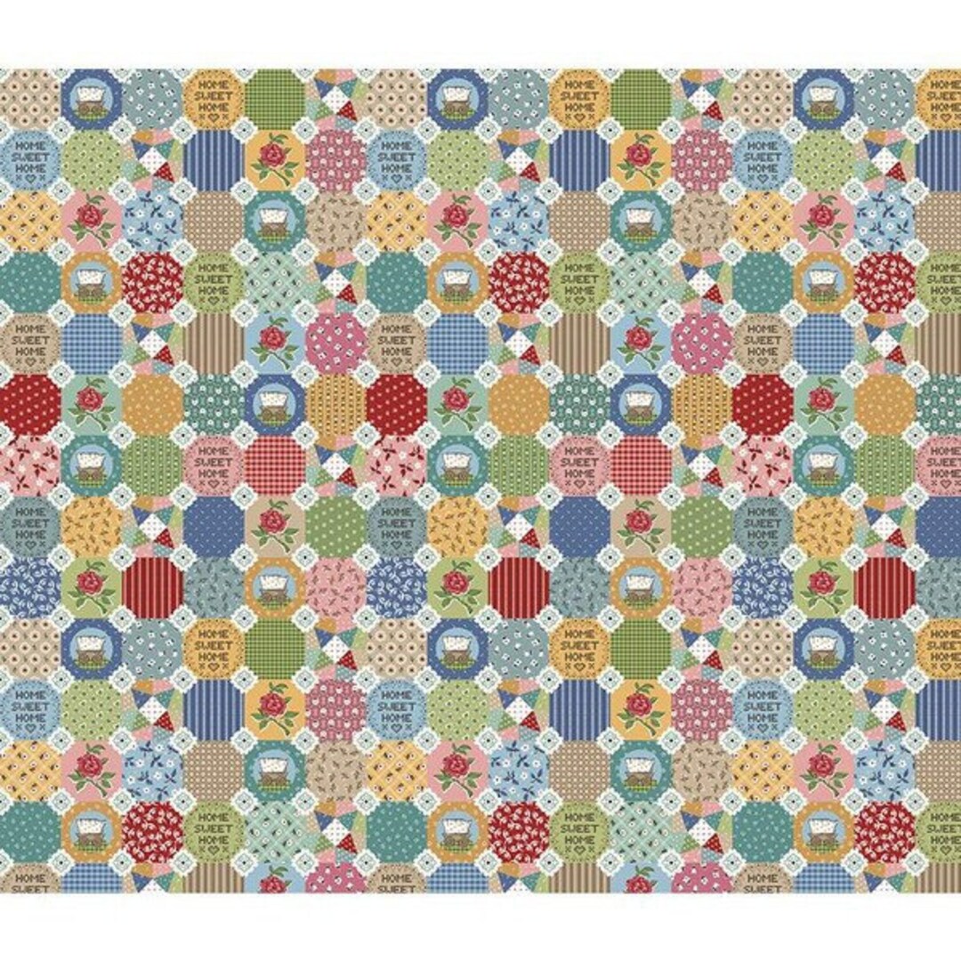 Fabric - PRAIRIE VERY PRAIRIE Print Multi - New Lori Holt "prairie ...
