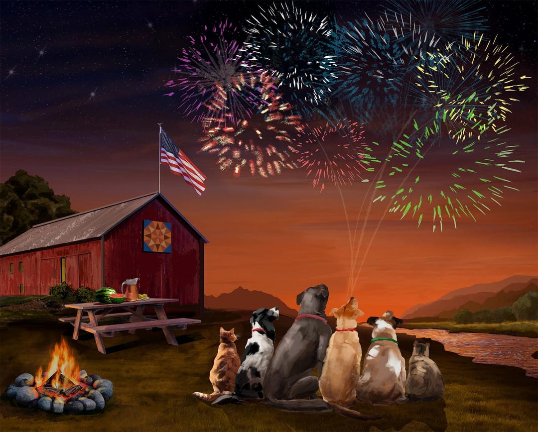 Fabric Panel *PATRIOTIC PETS PANEL* New!! 100% Premium Cotton - Etsy