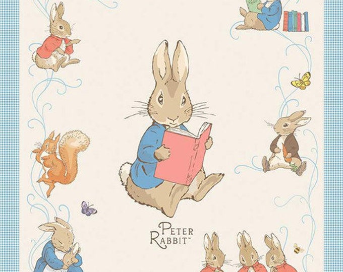 Fabric *the Tale of PETER RABBIT* Peter Rabbit Panel 36" X 43" and 100% ...