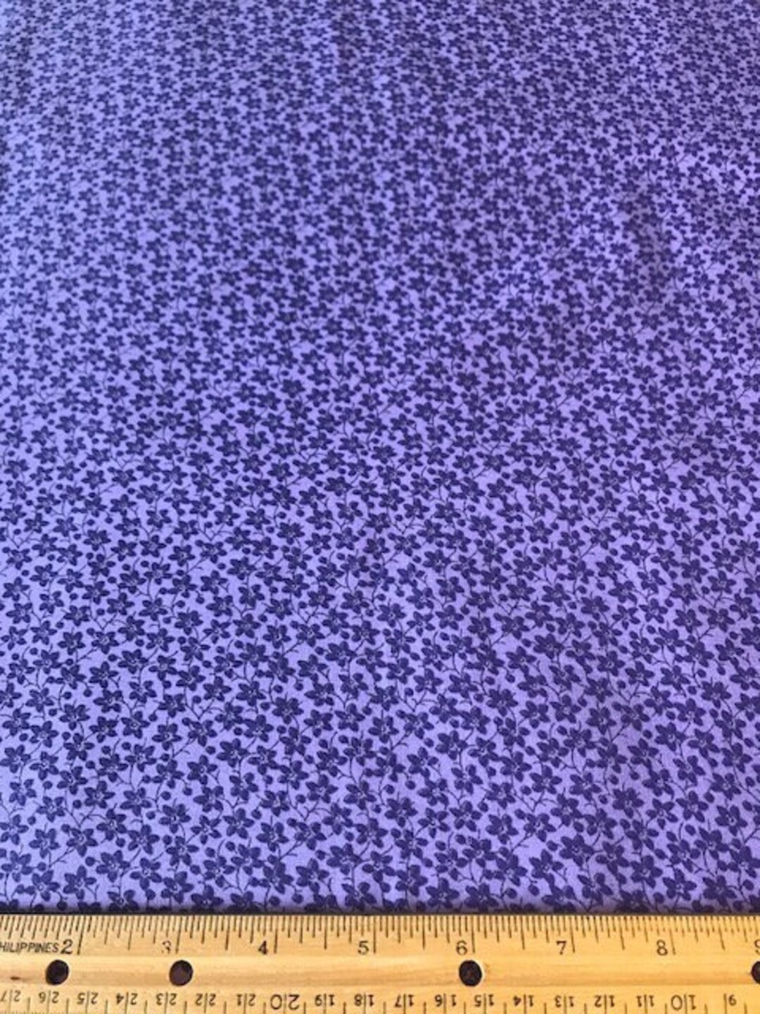Fabric - PURPLE Calico - 100% COTTON - Always Continuous Cut for You ...