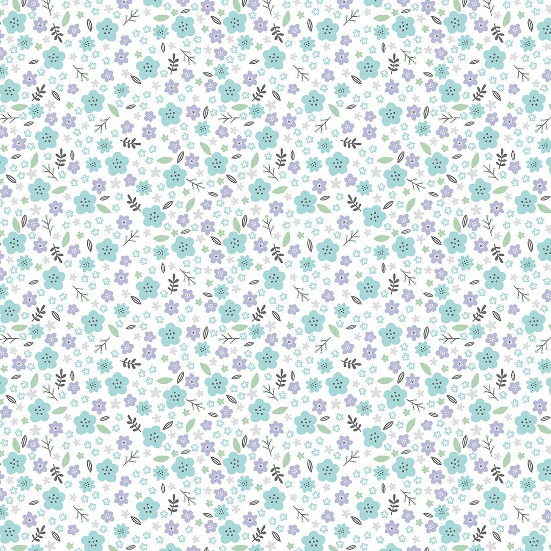 FLANNEL FABRIC FLORAL New Doodle Baby 100% Premium Cotton Flannel ...