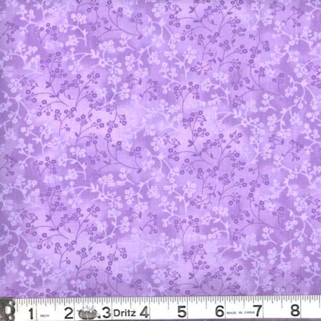 Fabric - LAVENDER FLORAL- Sale !! Always Continuous Cut for You!!!!! - Etsy