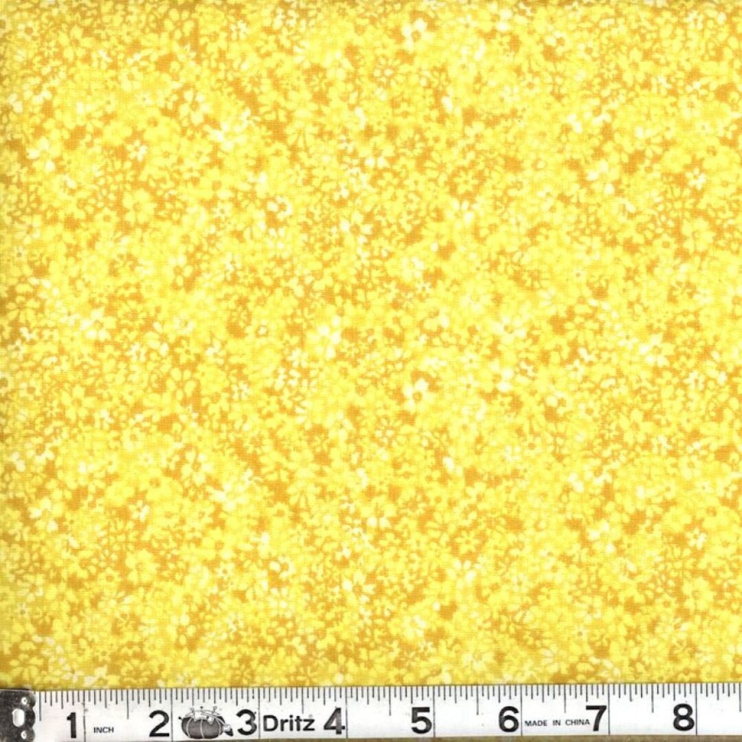 Fabric by the YARD - Calico - YELLOW TINY Floral !! New !! - Etsy