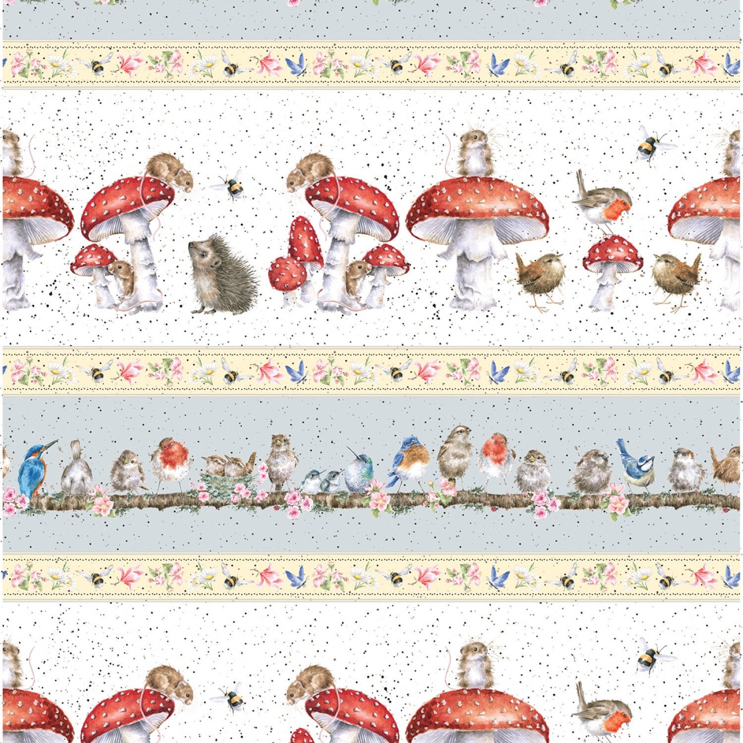 BRAMBLE PATCH Toadstool Border New Just Arrived - Etsy