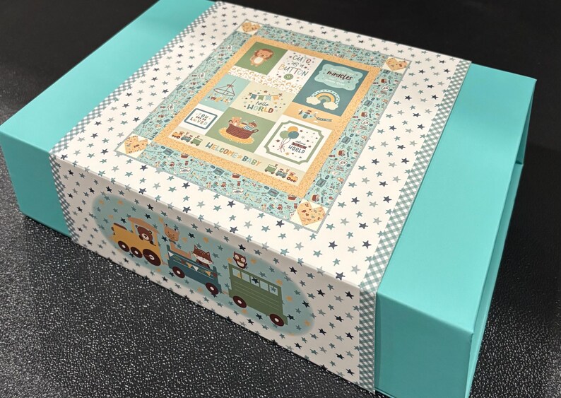 QUILT KIT *baby BOY Cute as a Button* Panel Quilt Kit - Boxed as Shown ...